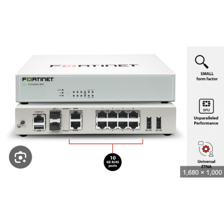 Firewall 80F Fortinet FortiCare Premium and FortiGuard Unified...